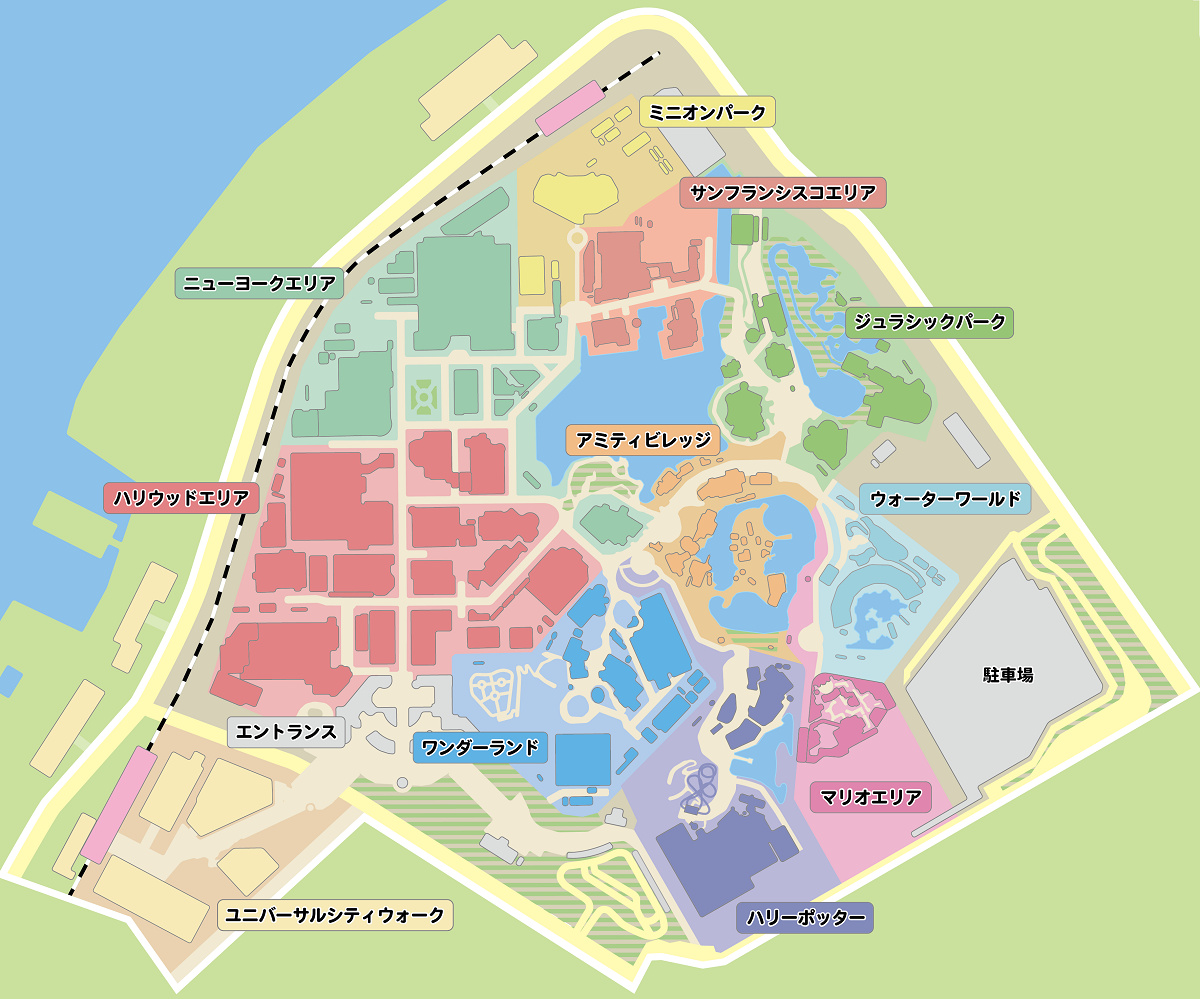 USJのマップ| キャステル | CASTEL ディズニー情報